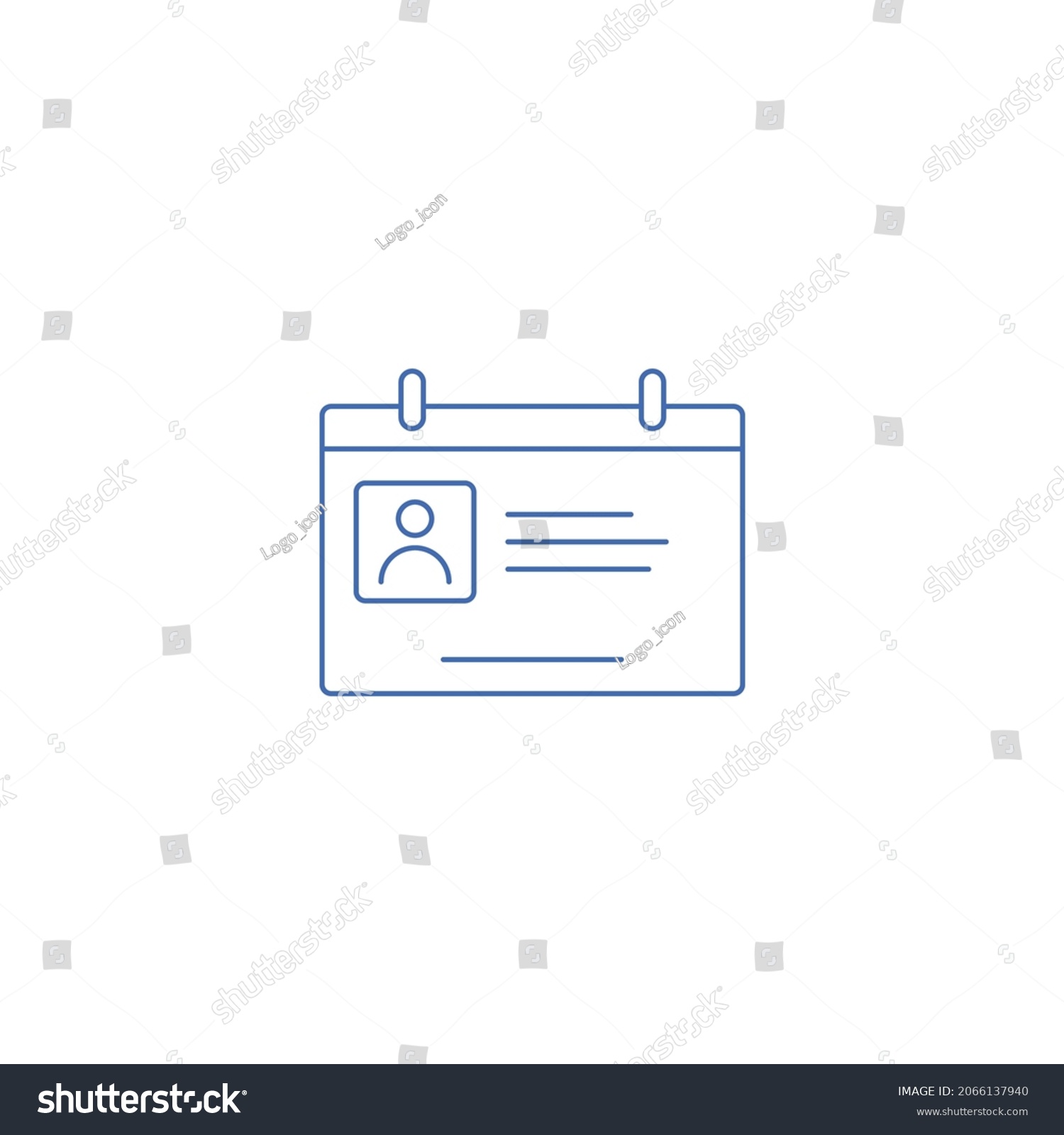 Smart Identity Card Icon Vector Stock Vector (Royalty Free) 2066137940 ...