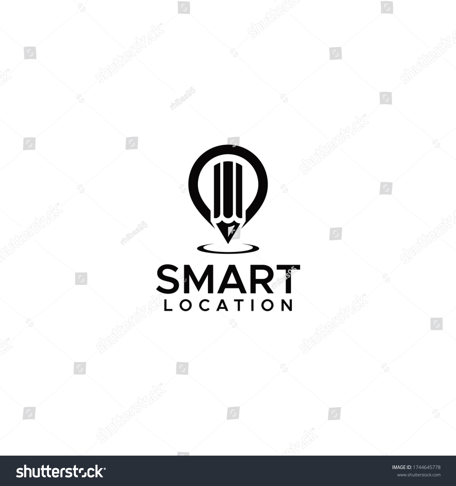 Smart Location Logo Icon Vector Stock Vector (Royalty Free) 1744645778 ...