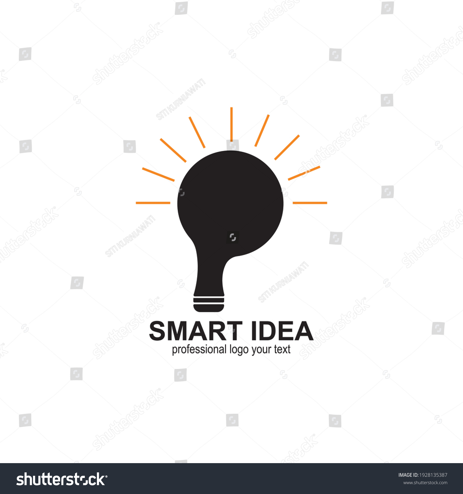 Smart Logo Concept Vector Light Bulb Stock Vector (Royalty Free) 1928135387