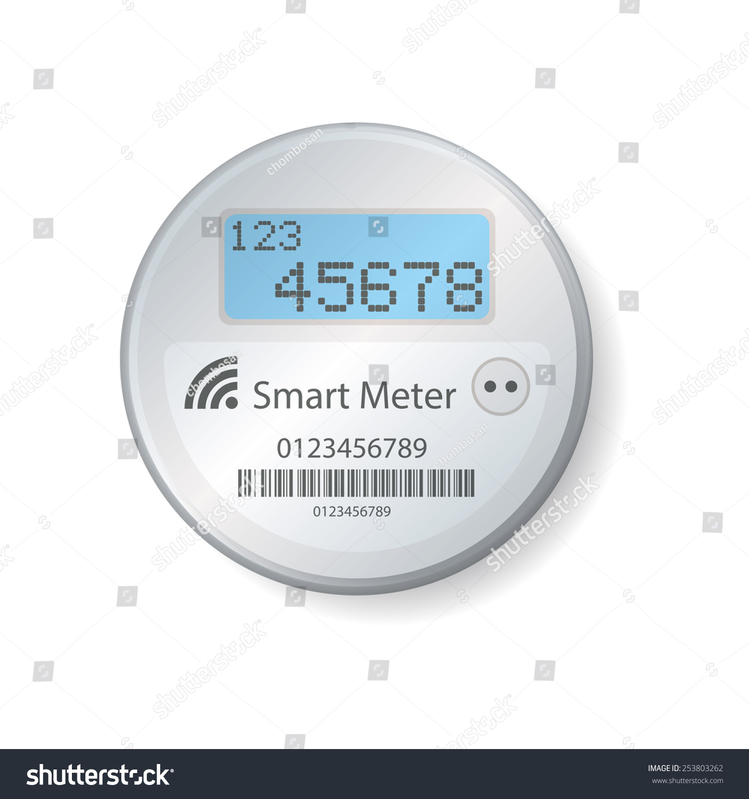 Smart Meter Illustration Stock Vector (Royalty Free) 253803262