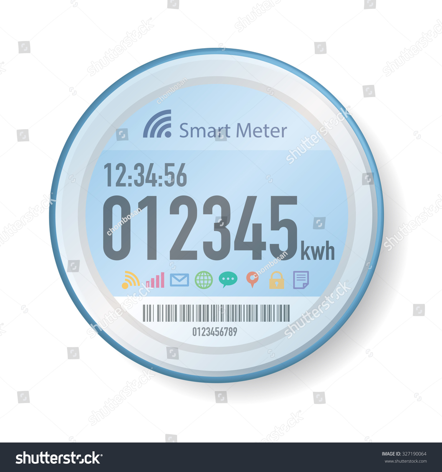 Smart Meter Illustration - 327190064 : Shutterstock
