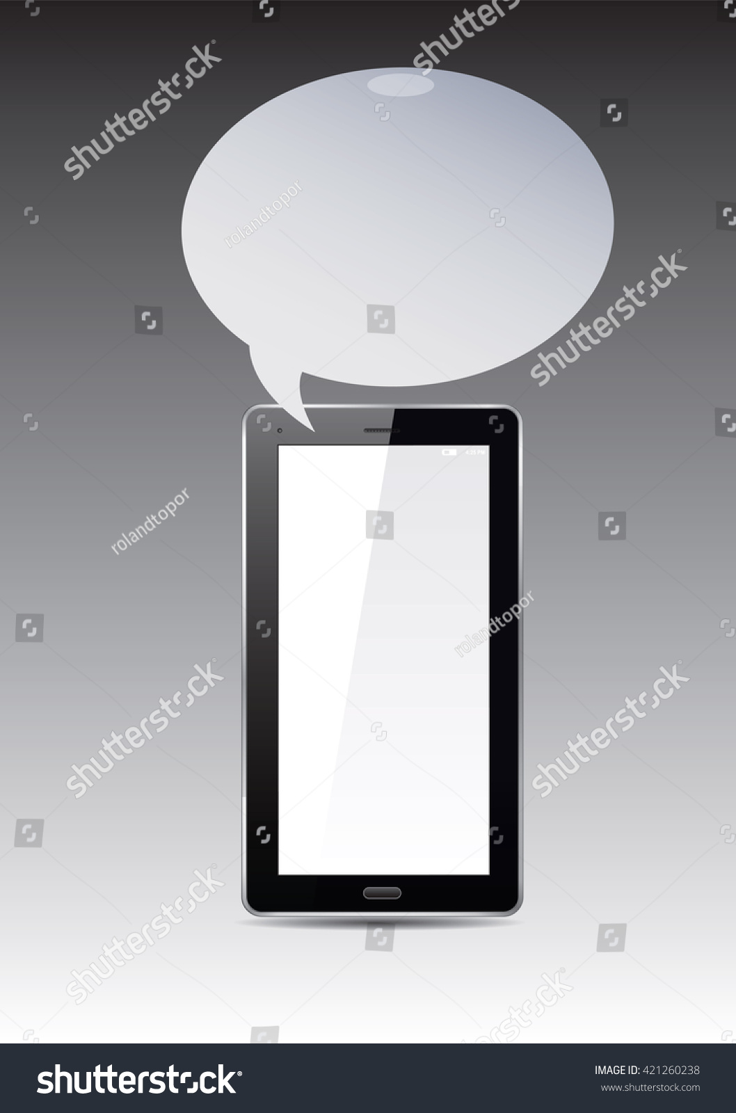Smart Phone Bubble Vector Illustration Stock Vector (Royalty Free ...
