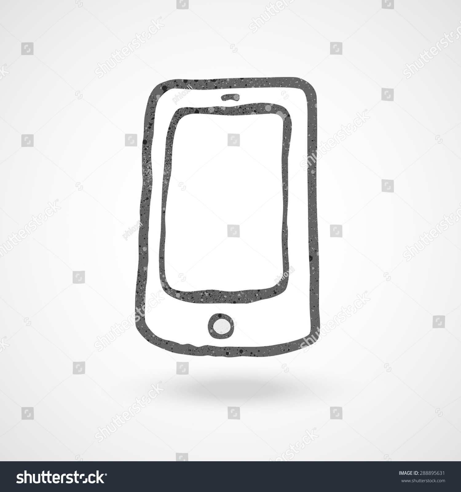 Smart Phone Icon Texture Vector Illustration Stock Vector (Royalty Free ...