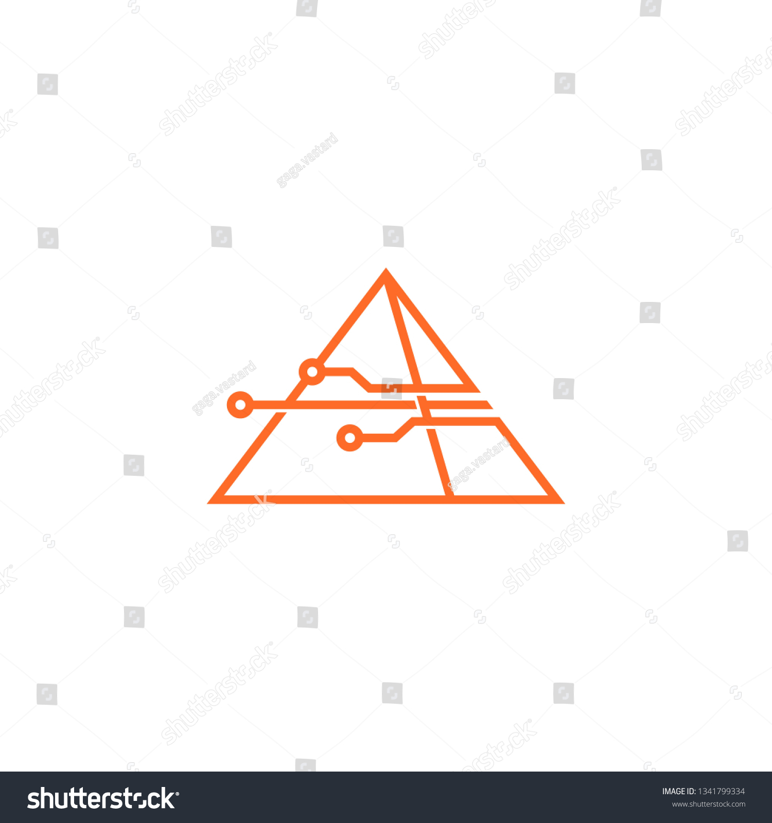 Smart Pyramid Tech Logo Vector Icon Stock Vector (Royalty Free ...