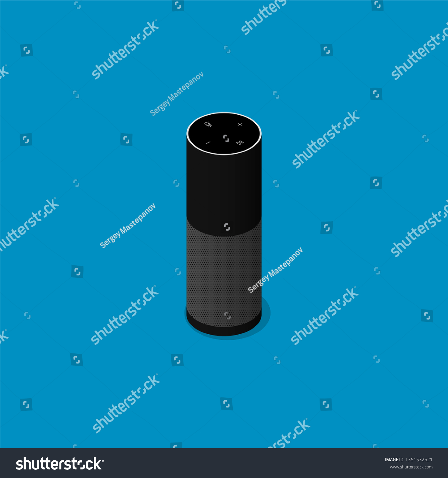 Smart Speaker Voice Recognition Stock Vector (Royalty Free) 1351532621