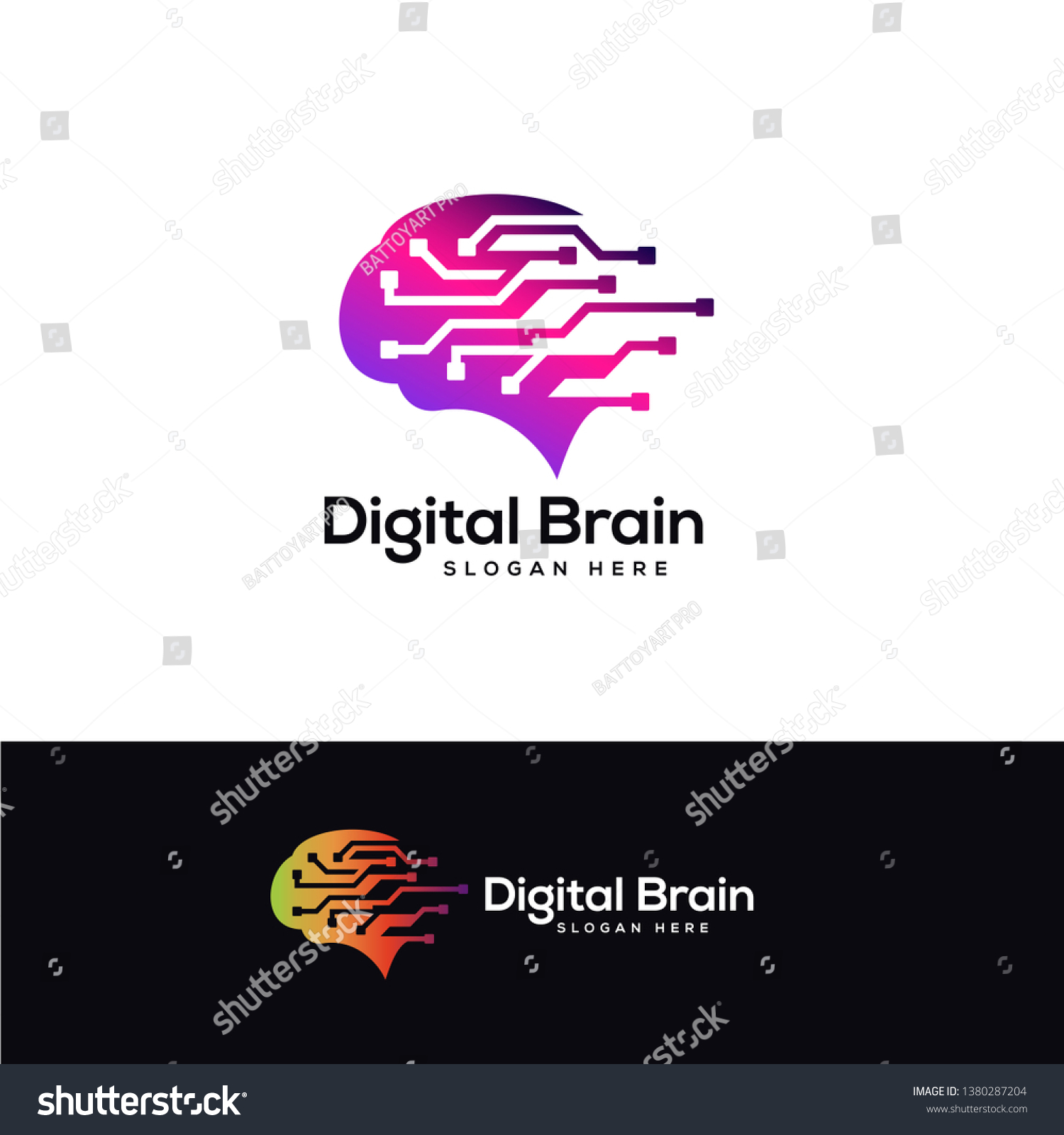 Smart Technology Logo Designs Concept Tech Stock Vector (Royalty Free ...