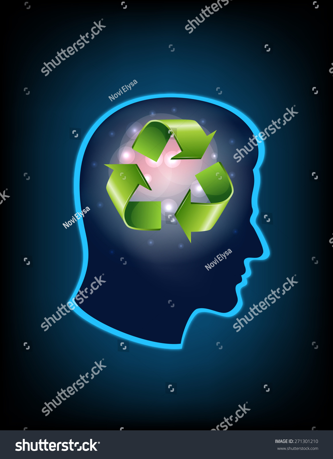 Smart Thinking Recycle Stock Vector (Royalty Free) 271301210