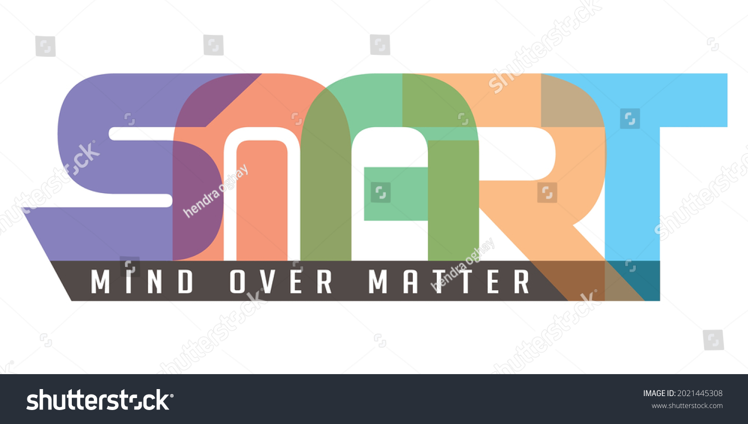 Smart Vector Text Design Different Color Stock Vector (Royalty Free ...