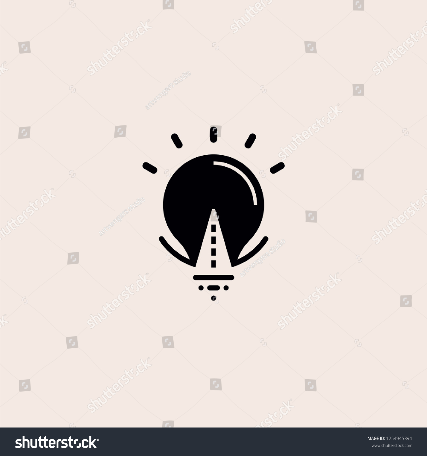 Smart Way Logo Light Bulb Idea Stock Vector (Royalty Free) 1254945394