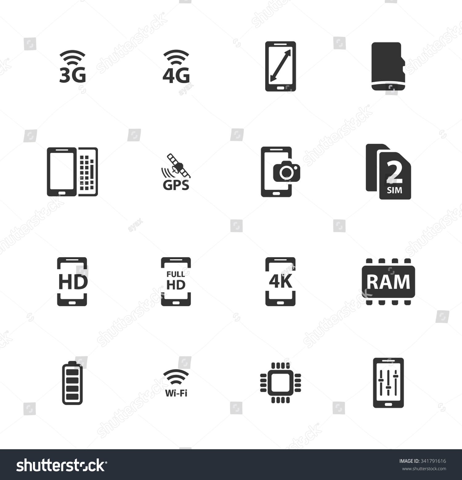 1,227 Mobile specs icon Images, Stock Photos & Vectors | Shutterstock