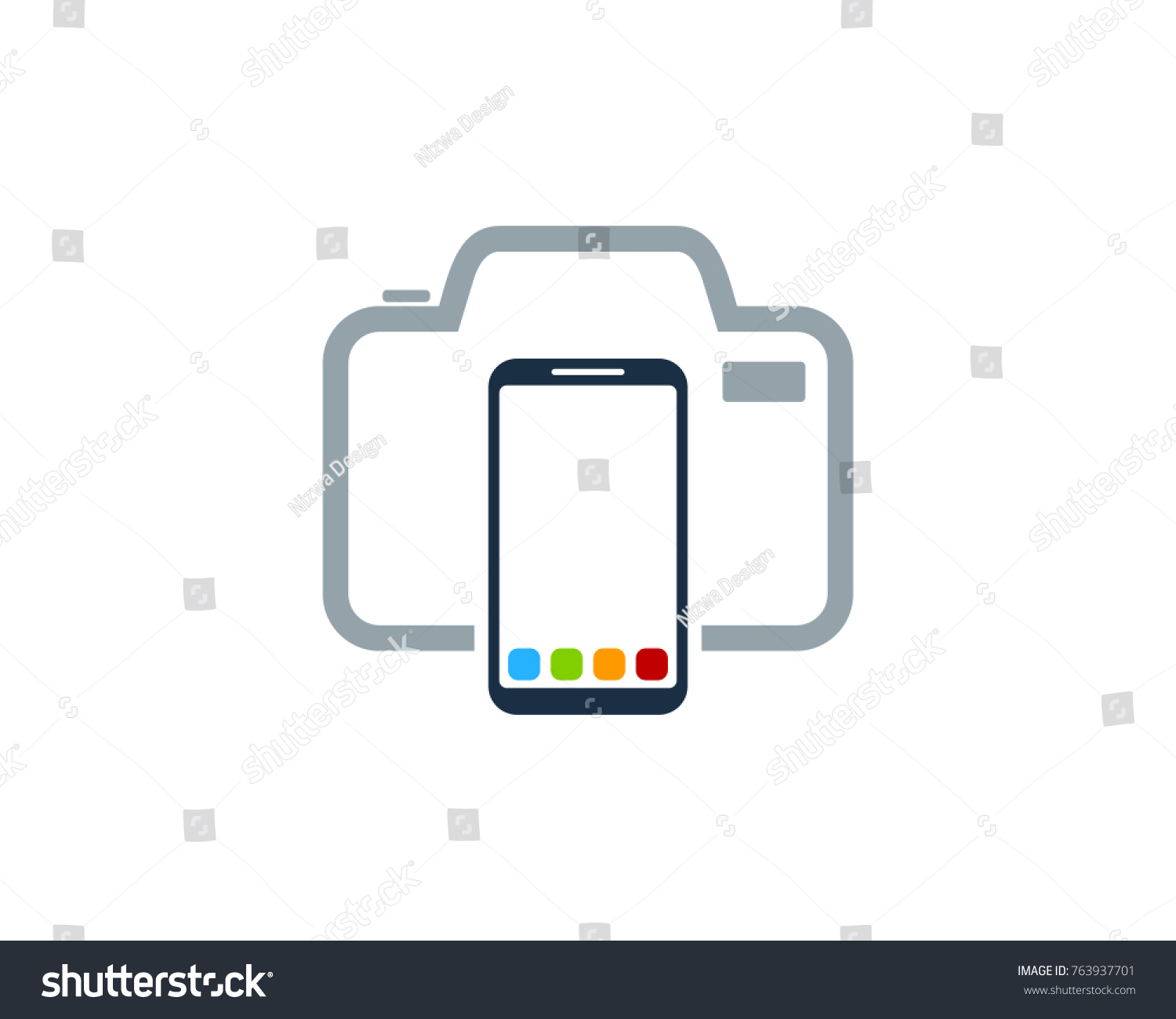 Smartphone Camera Icon Logo Design Element: เวกเตอร์สต็อก (ปลอดค่า ...