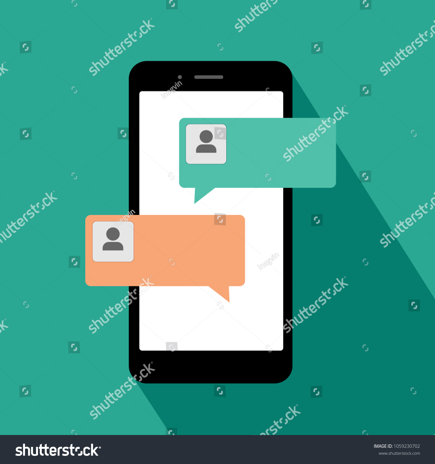 Smartphone Chat Messages Notification Vector Illustration Stock Vector ... Smartphone Chat Messages Notification Vector Illustration Stock Vector ...