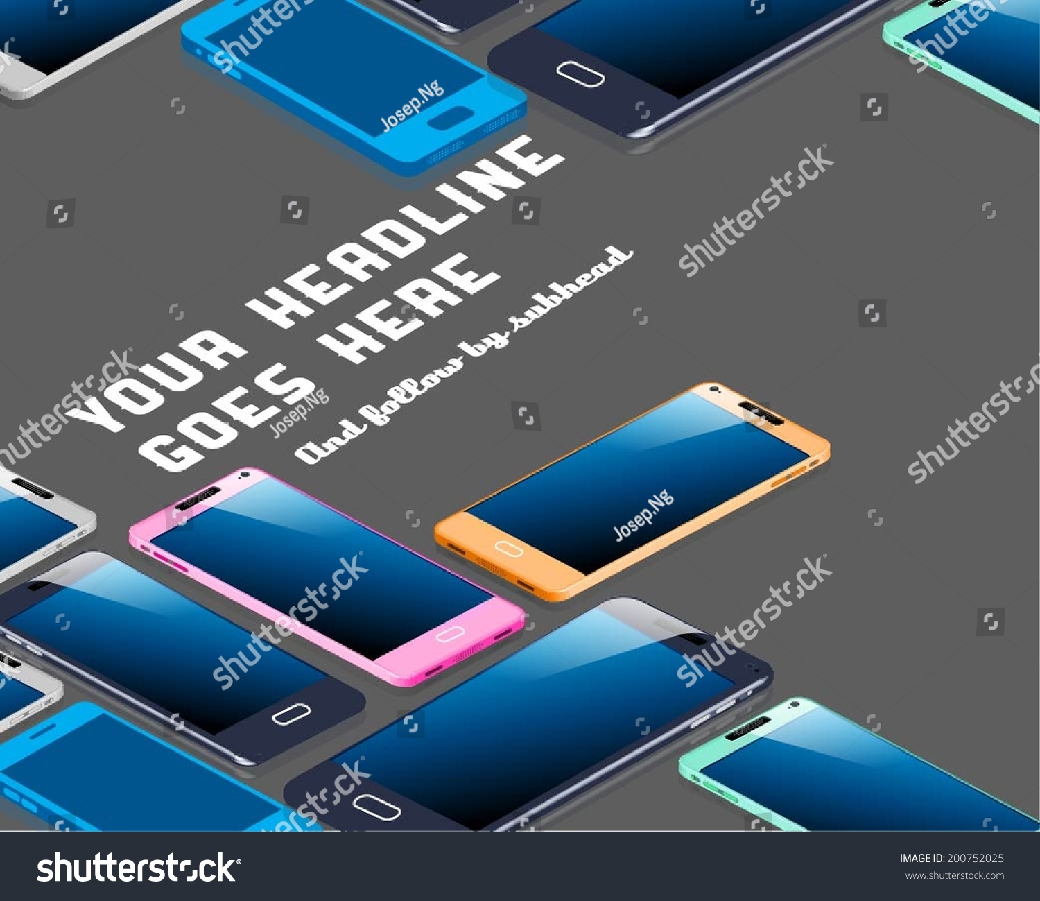 Smartphone Display Design Template Stock Vector (Royalty Free ...