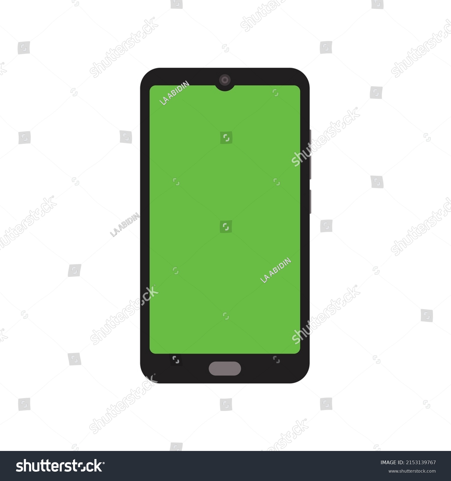 Smartphone Green Screen Vector Modern Greenscreen Stock Vector (Royalty ...