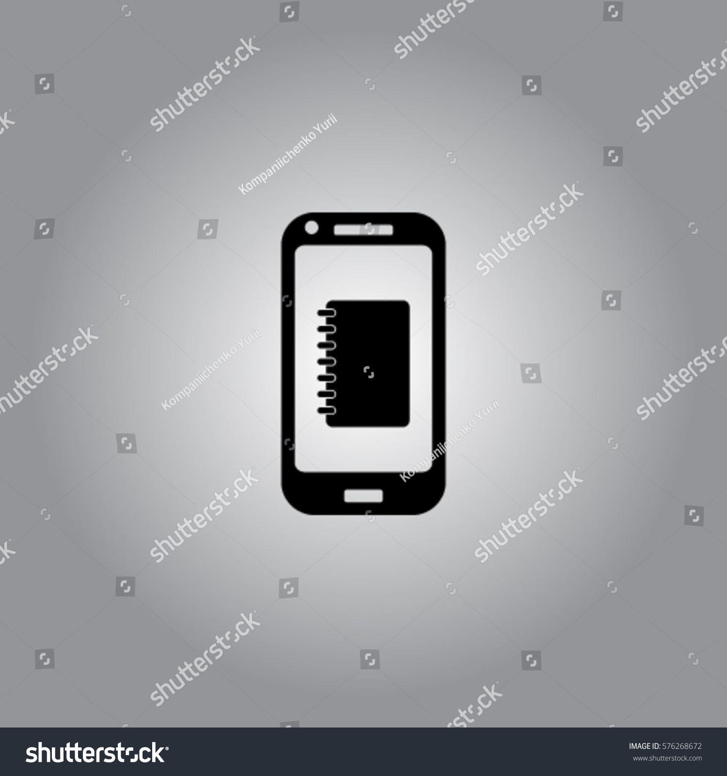 Smartphone Icon Notes Vector Illustration Stock Vector (Royalty Free ...