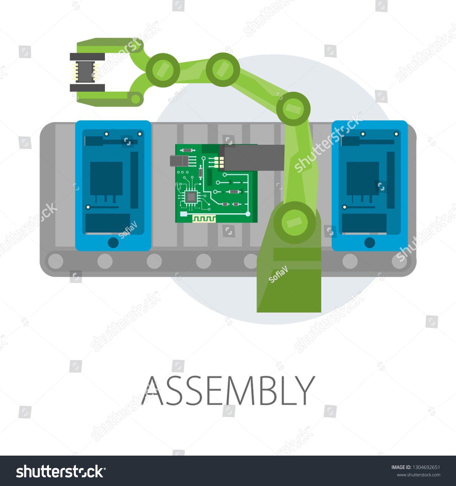 Smartphone Internal Structure Assembly Vector Isolated Stock Vector ...