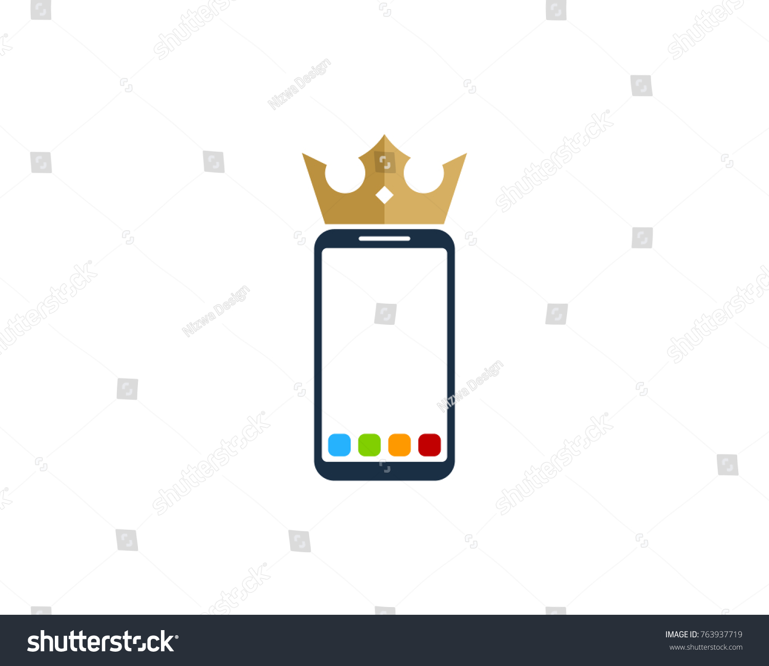Smartphone King Icon Logo Design Element Stock Vector (Royalty Free ...