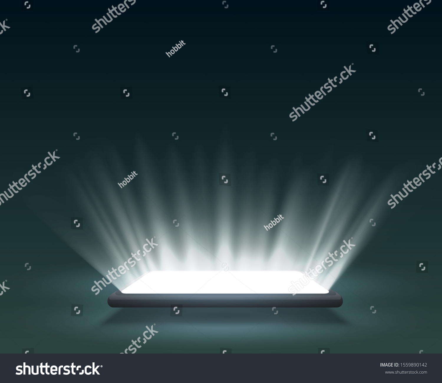 Smartphone Light Screen Technology Mobile Display Stock Vector (Royalty ...