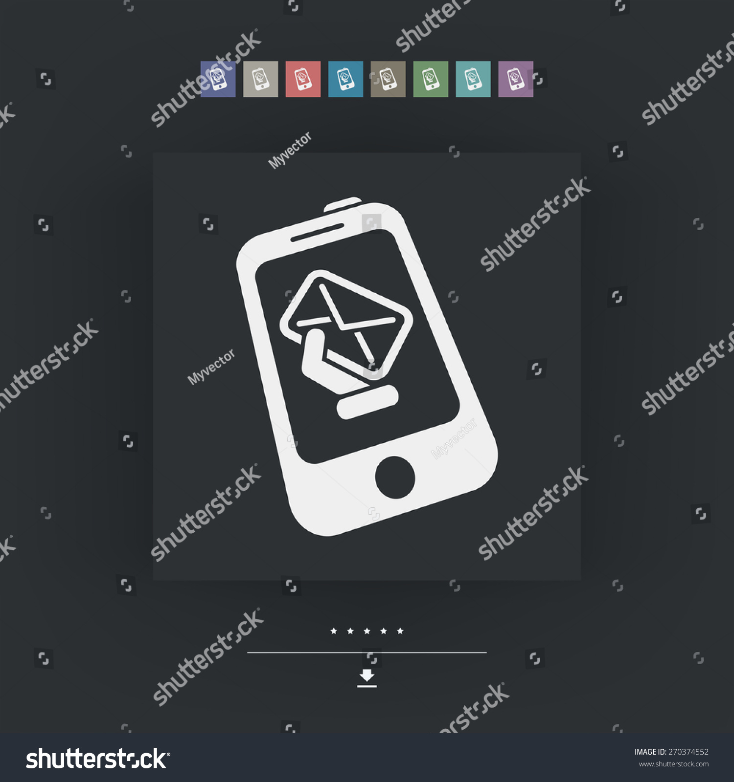 Smartphone Mail Icon Stock Vector (Royalty Free) 270374552 | Shutterstock