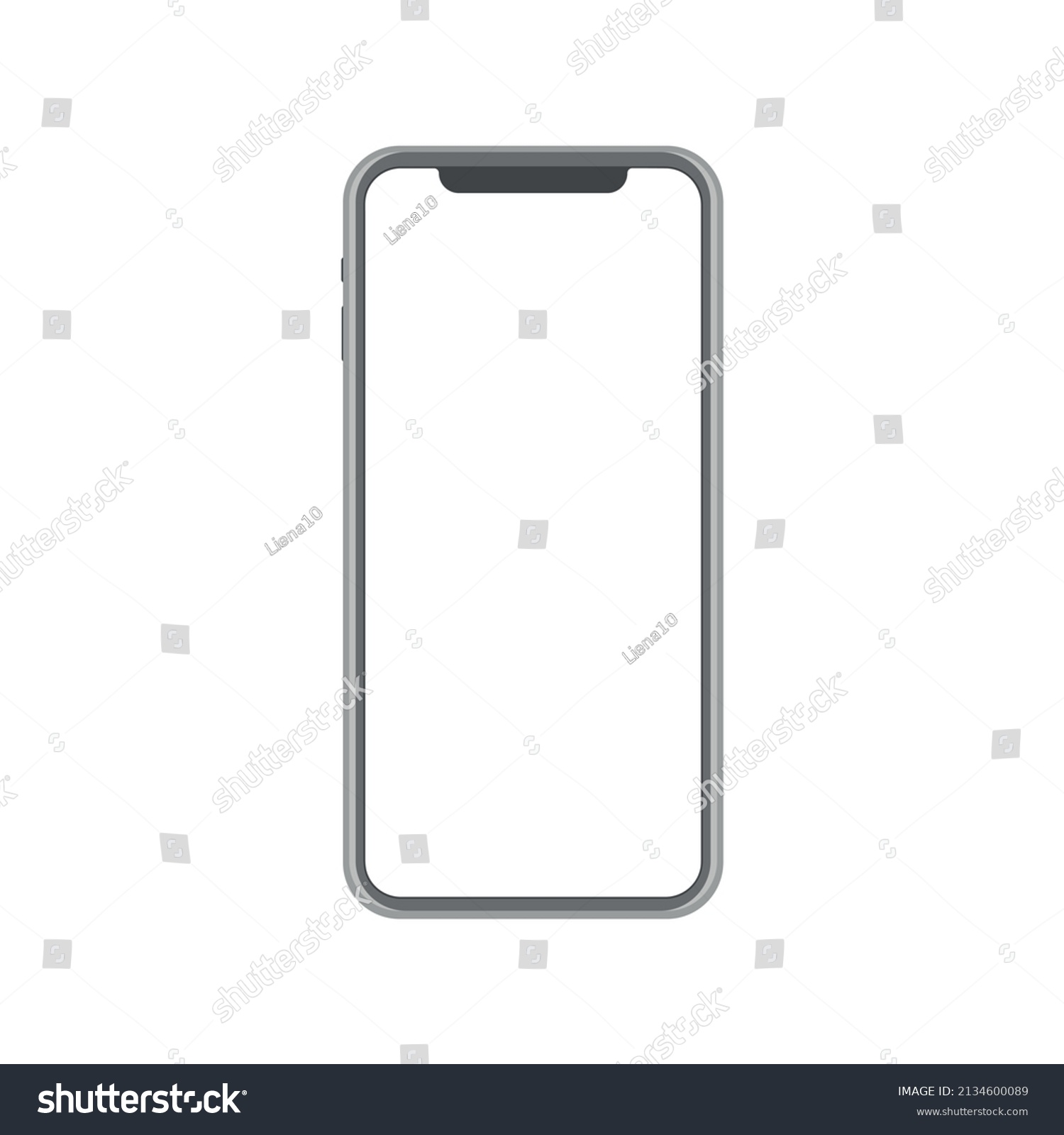 Smartphone Screen Display Simple Grey Vector Stock Vector (Royalty Free ...