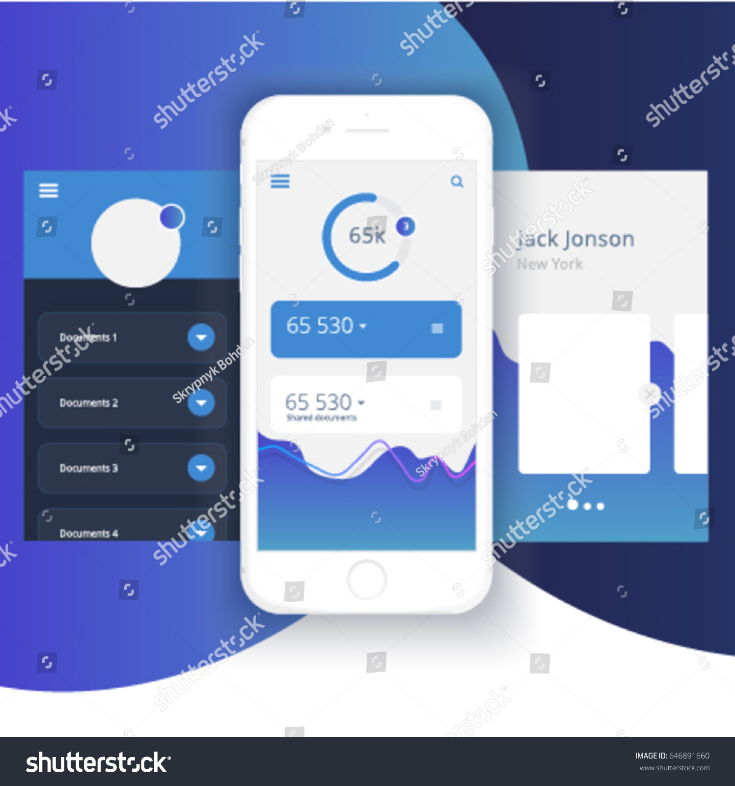Smartphone Screen Infographics Dashboard Analytics Application: vector ...