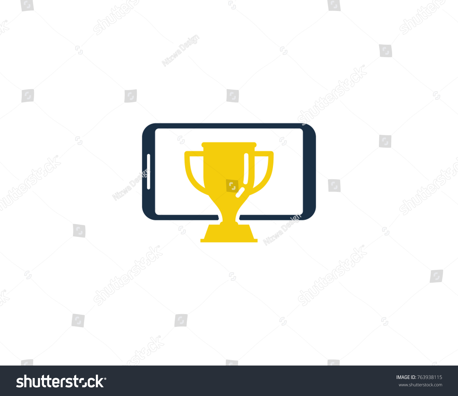 Smartphone Trophy Icon Logo Design Element Stock Vector (Royalty Free ...
