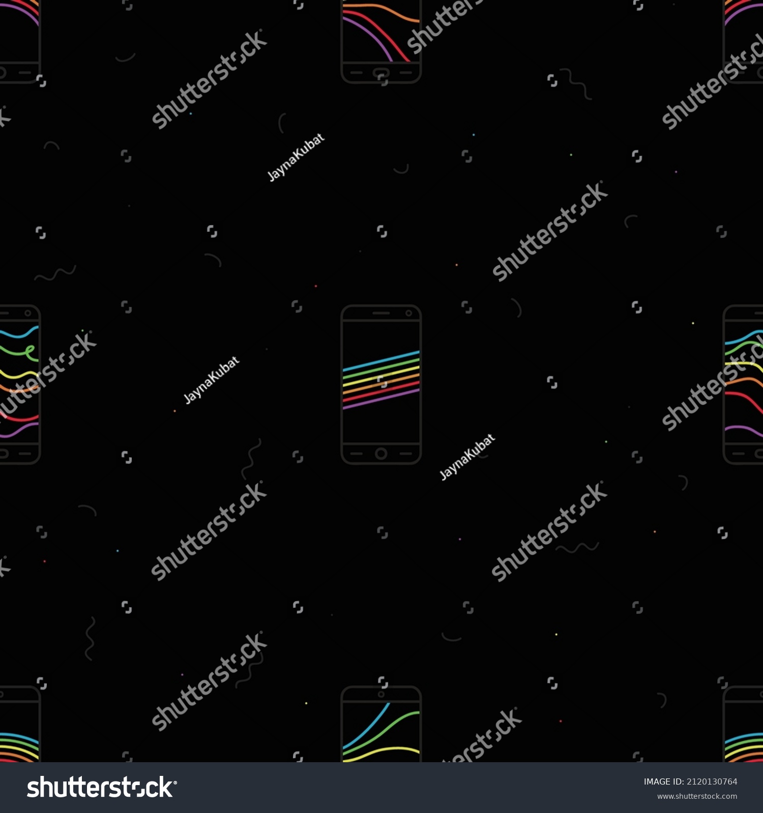 Smartphone Rainbow On Display Vector Background Stock Vector (Royalty ...