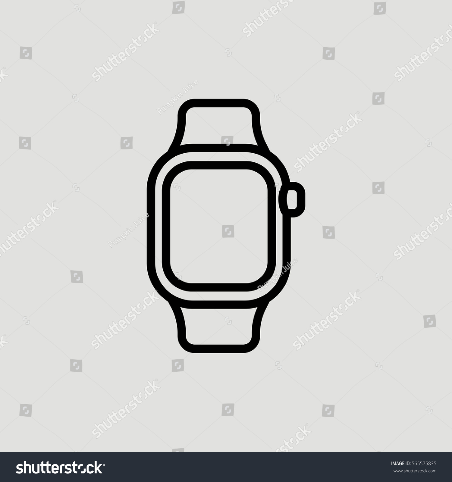 Smartwatch Watch Smart Outline Vector Icon Stock Vector (Royalty Free ...