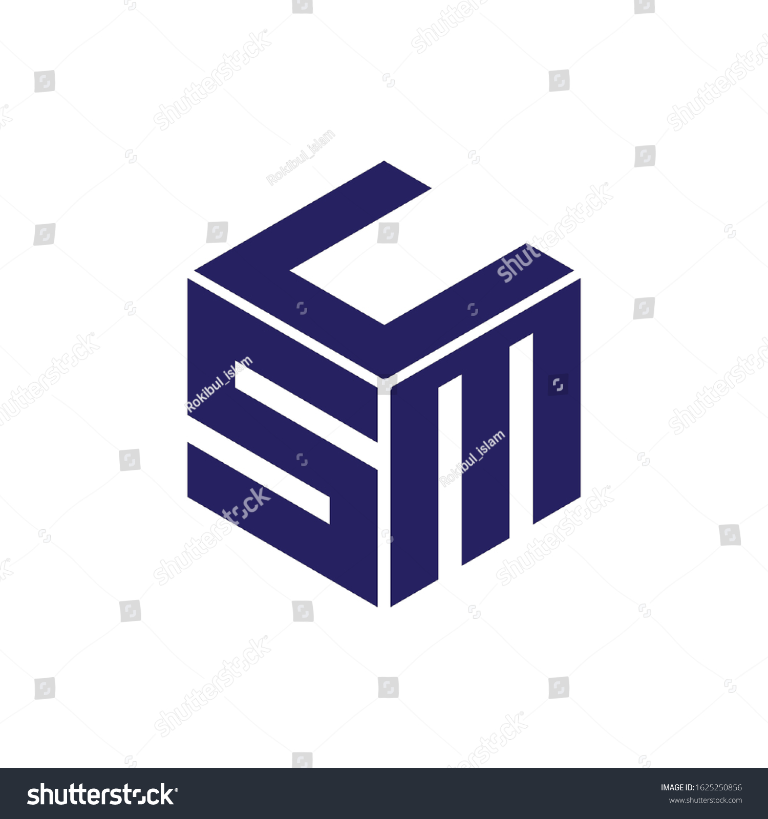 Smc Three Letter Icon Logo Design Stock Vector (Royalty Free) 1625250856