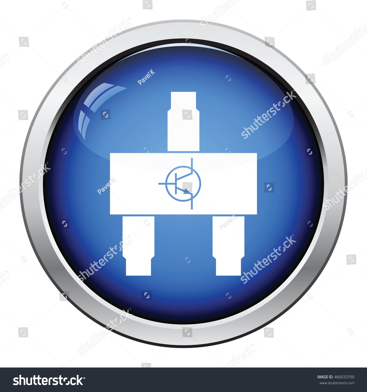 Smd Transistor Icon Glossy Button Design Stock Vector (Royalty Free ...