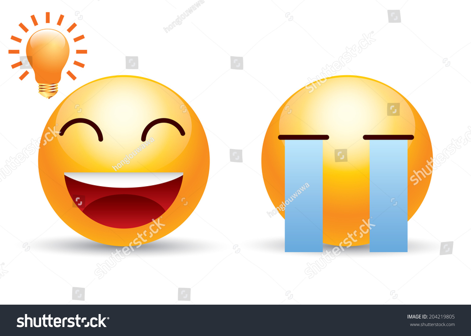 Smile Cry Stock Vector (Royalty Free) 204219805 | Shutterstock