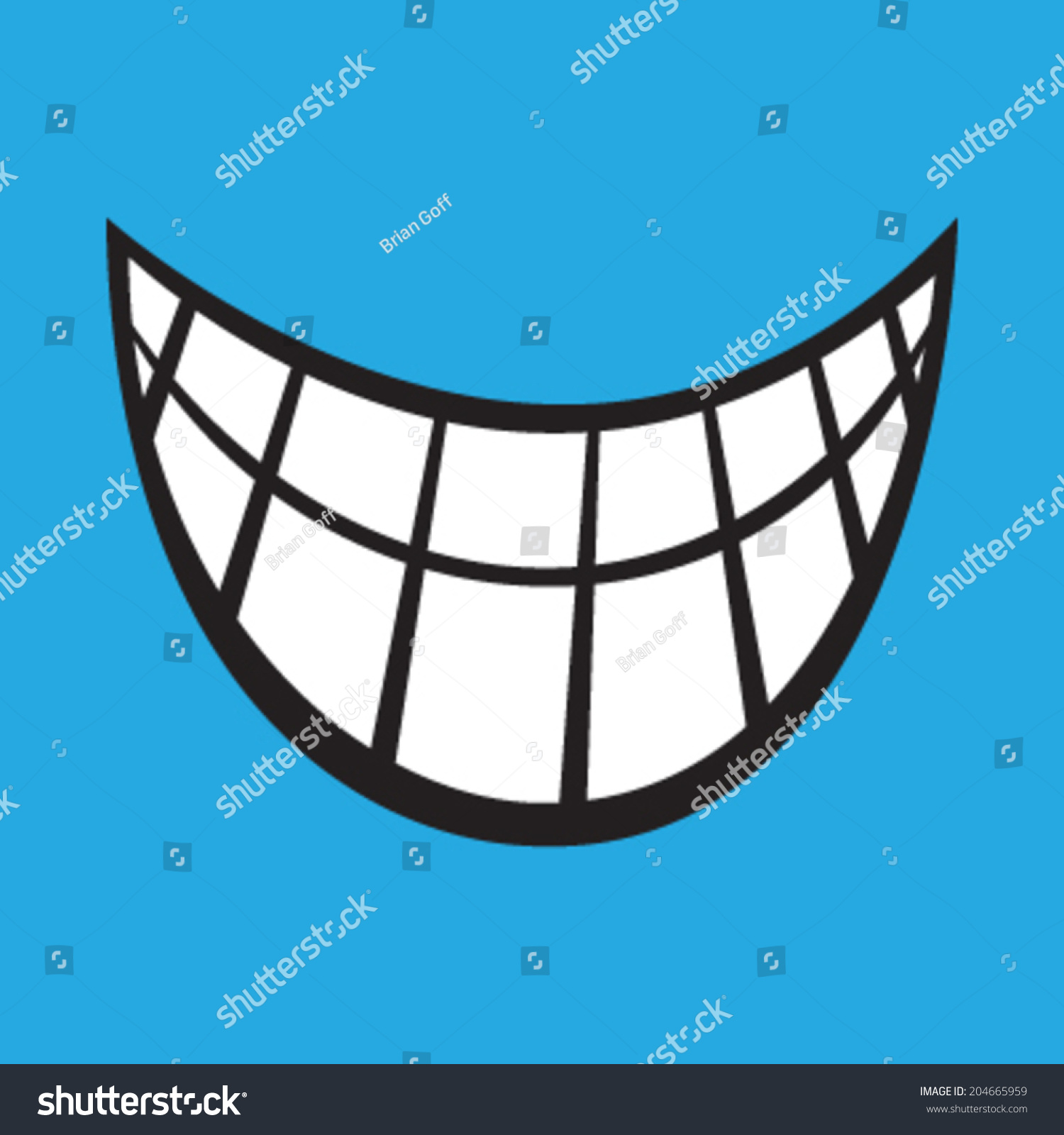 Smile Cartoon Vector Icon - 204665959 : Shutterstock