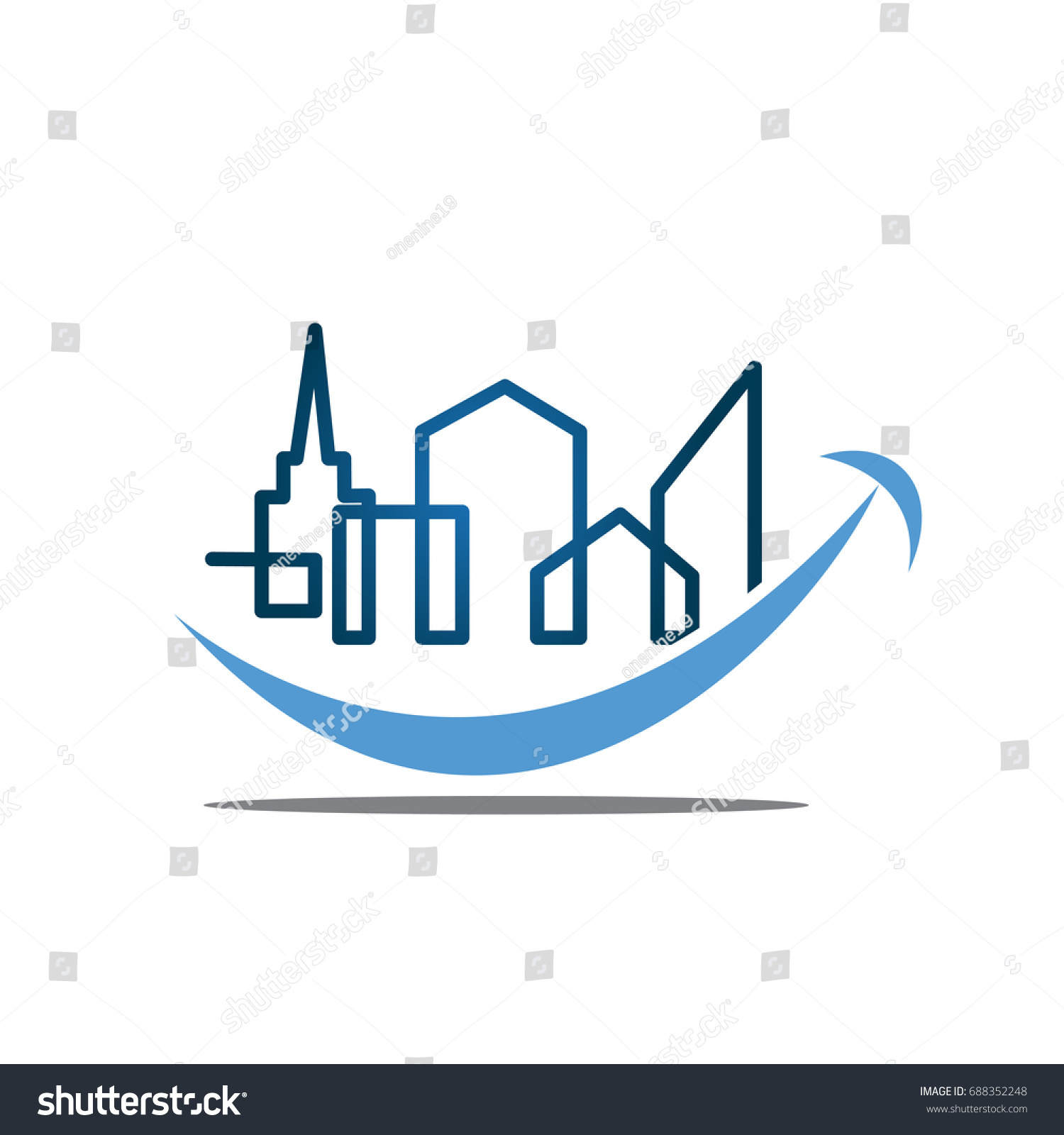Smile City Logo Stock Vector (Royalty Free) 688352248