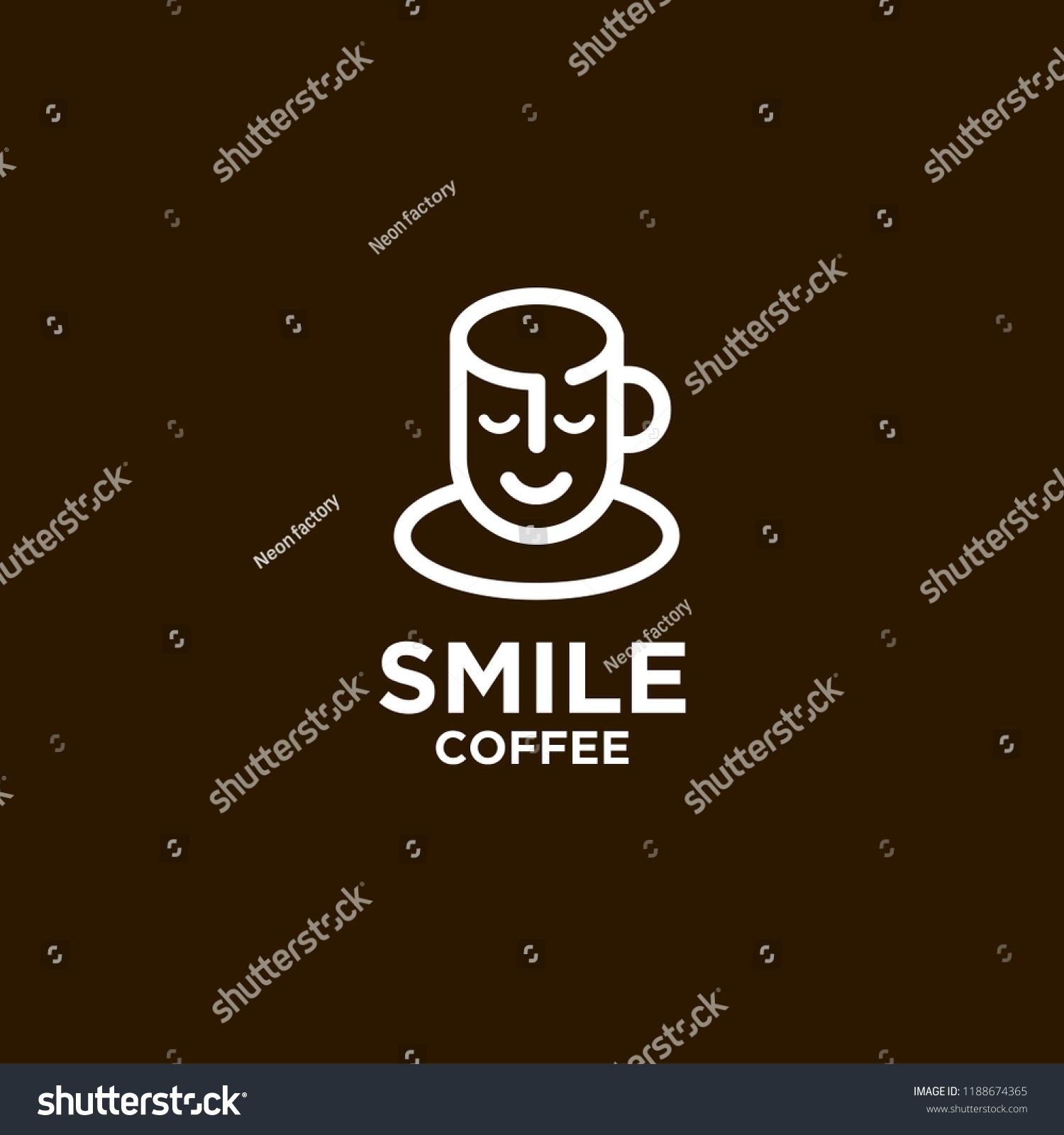 Smile Coffee Logo Icon Designs Vector Stock Vector (Royalty Free ...