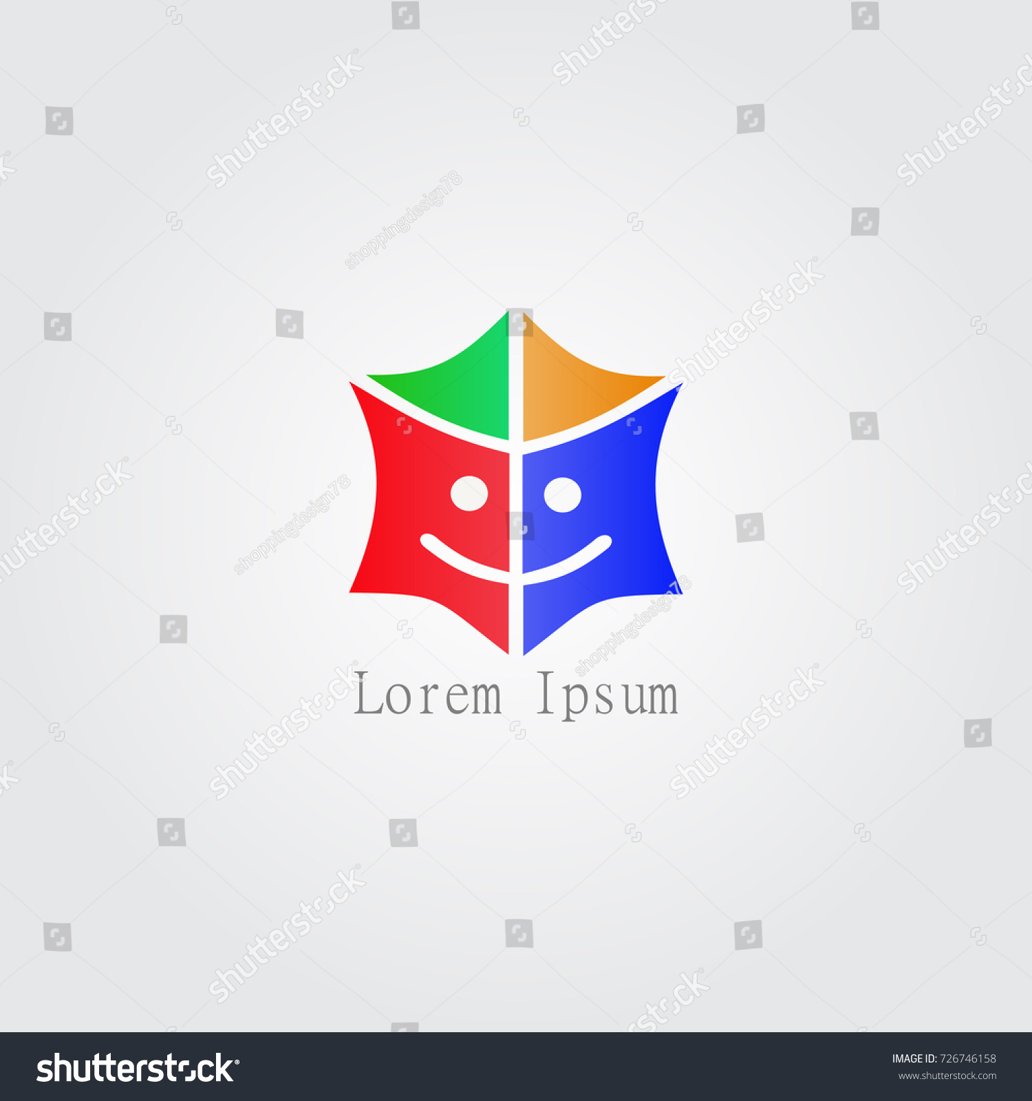 Smile Cube Logo Stock Vector (Royalty Free) 726746158