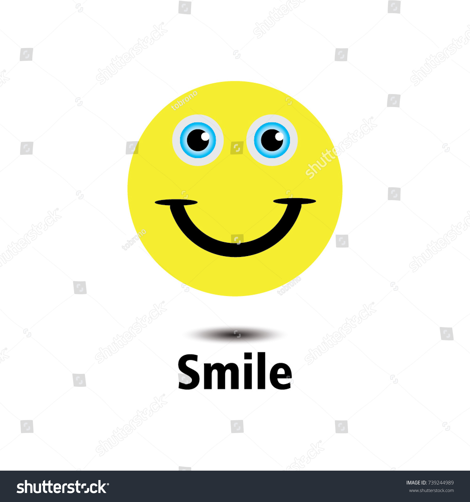 Smile Emoticon Logo Vector Template Design Stock Vector (Royalty Free ...