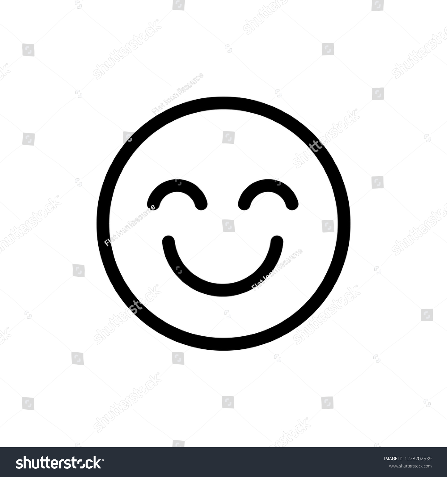 Smile Emoticon Vector: vector de stock (libre de regalías) 1228202539