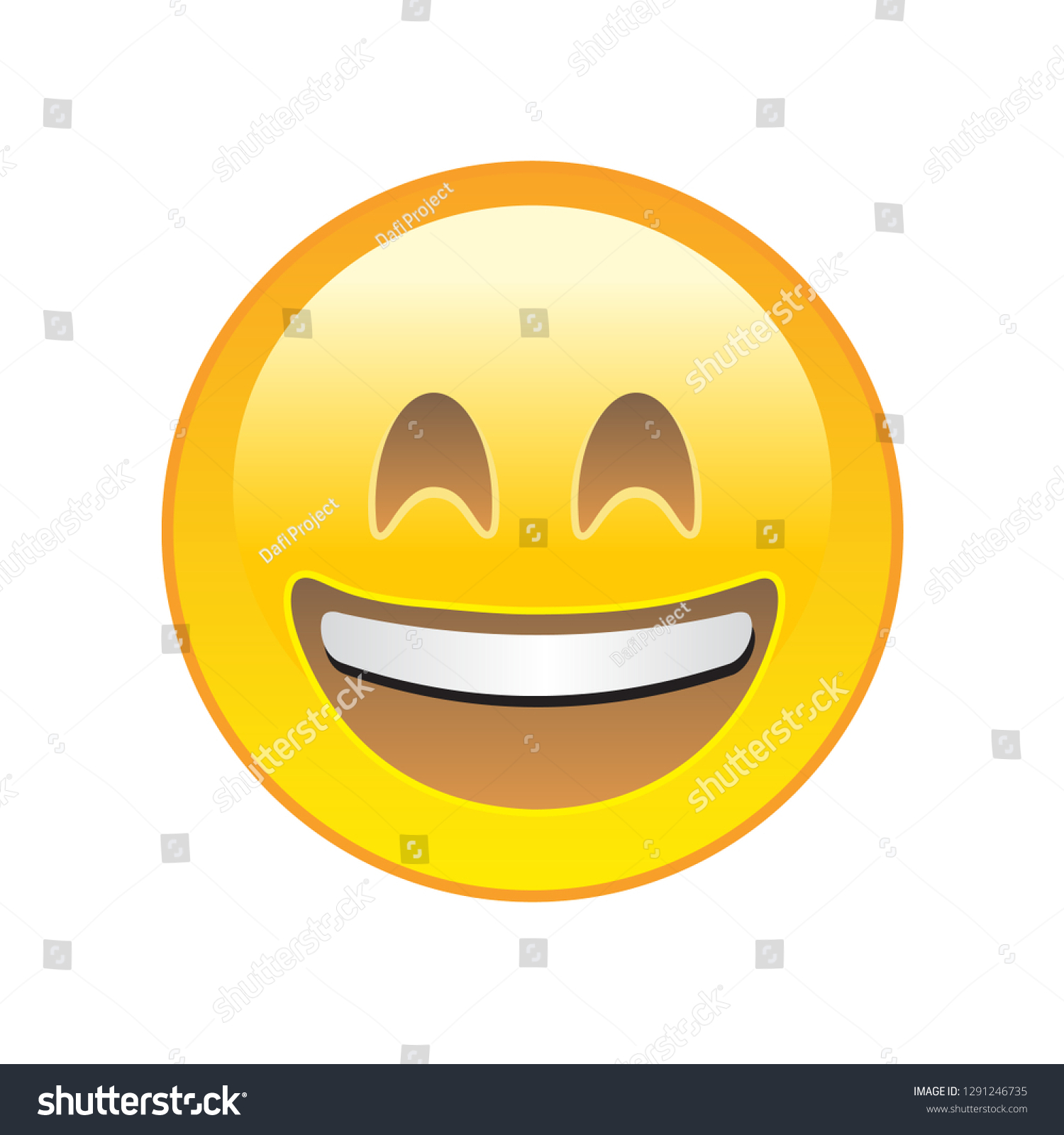 Smile Emoticon Vector Stock Vector (Royalty Free) 1291246735