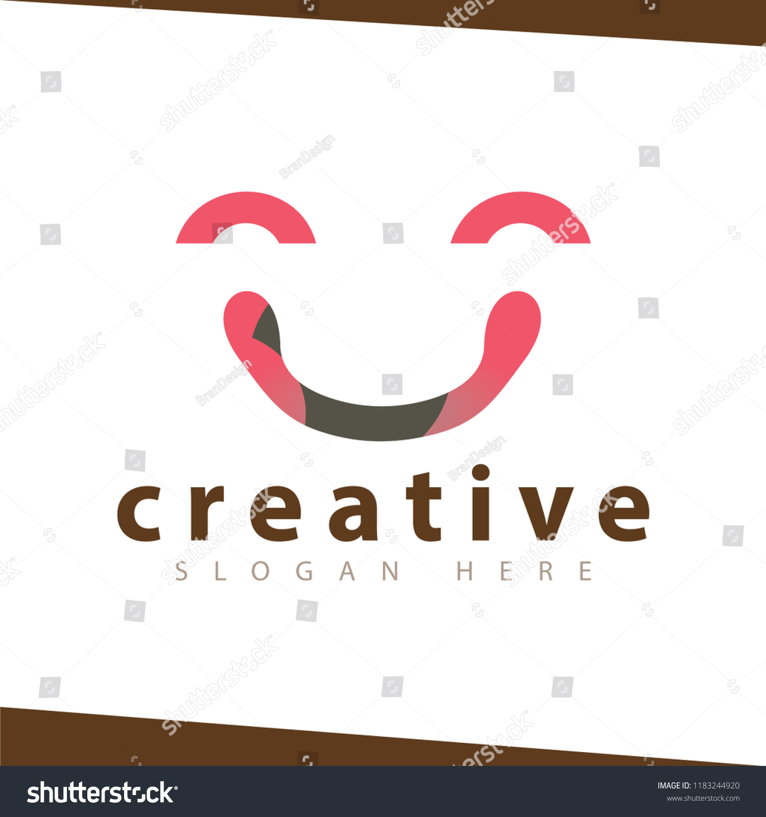Smile Face Logo Design Stock Vector (Royalty Free) 1183244920 ...