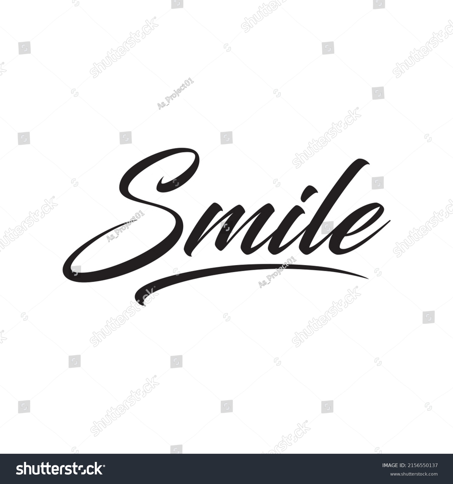 Smile Letter Typhography Text Logo Design Stock Vector (Royalty Free ...