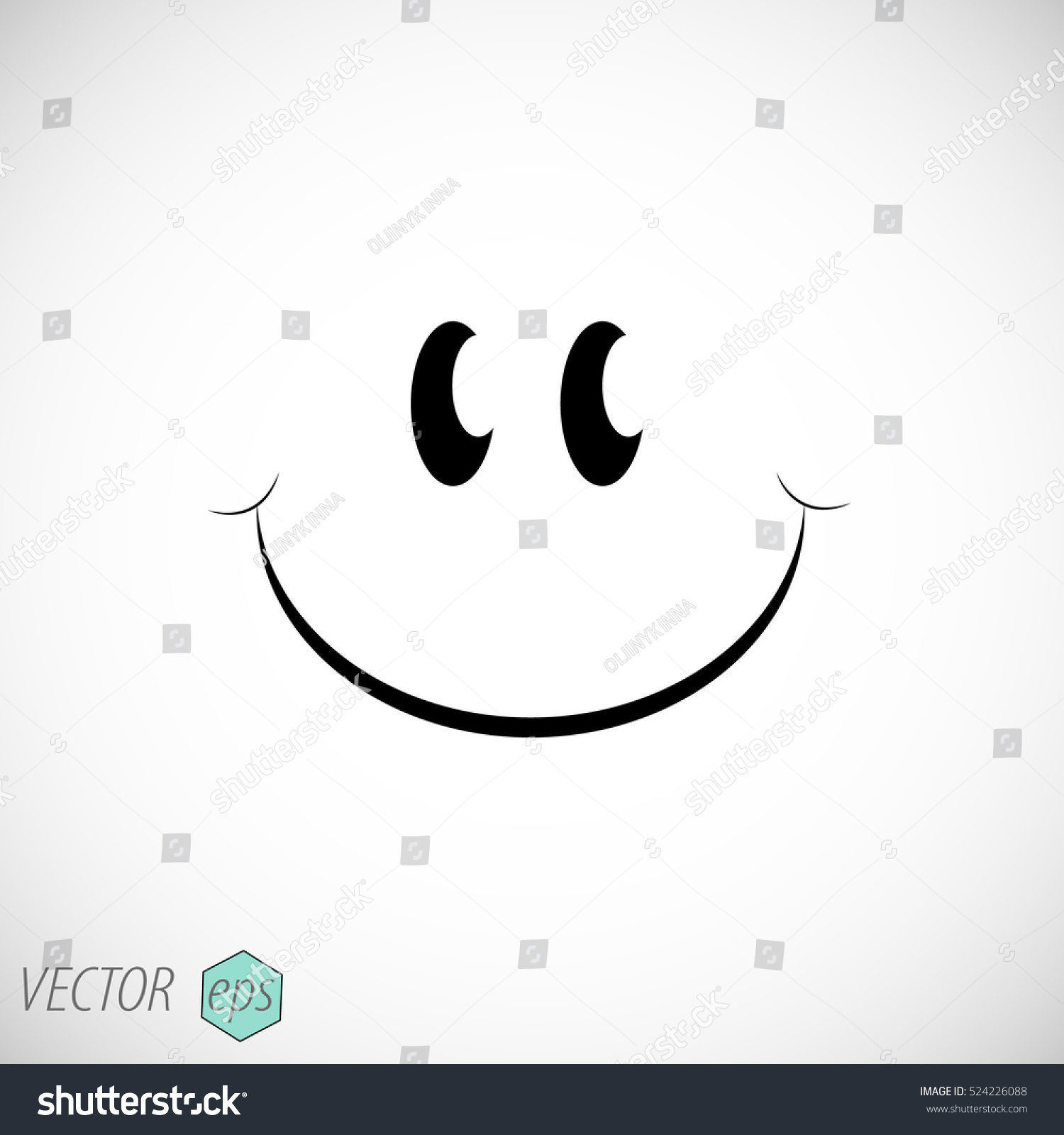 Icono de vector sonrisas: vector de stock (libre de regalías) 524226088 ...