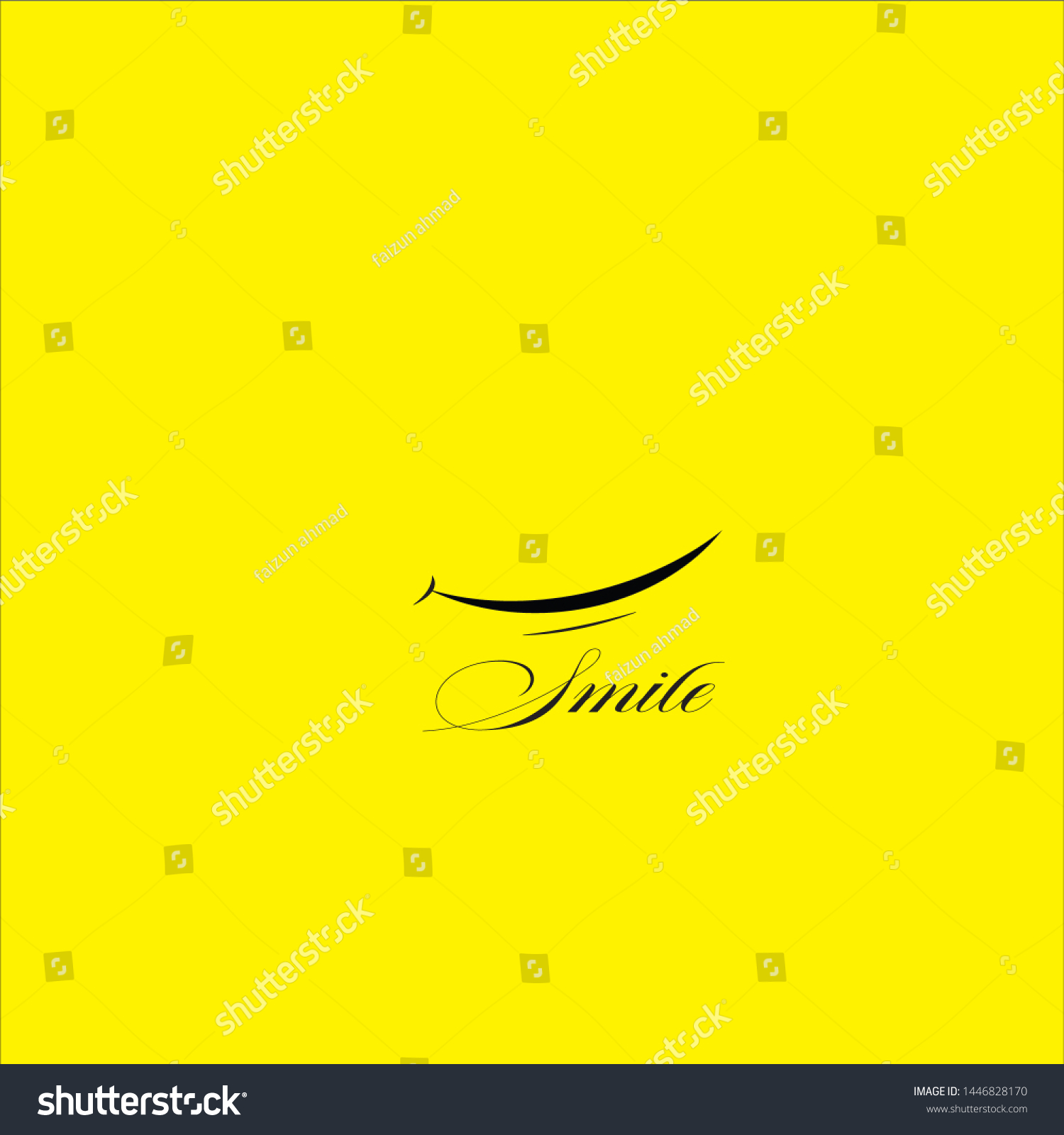 Smile Yellow Background Logo Design Vector Stock Vector (Royalty Free ...