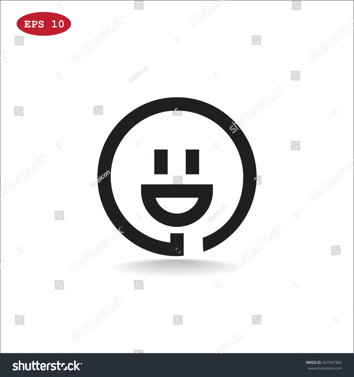 Smiley Plug Vector Icon Stock Vector (Royalty Free) 447497383 ...
