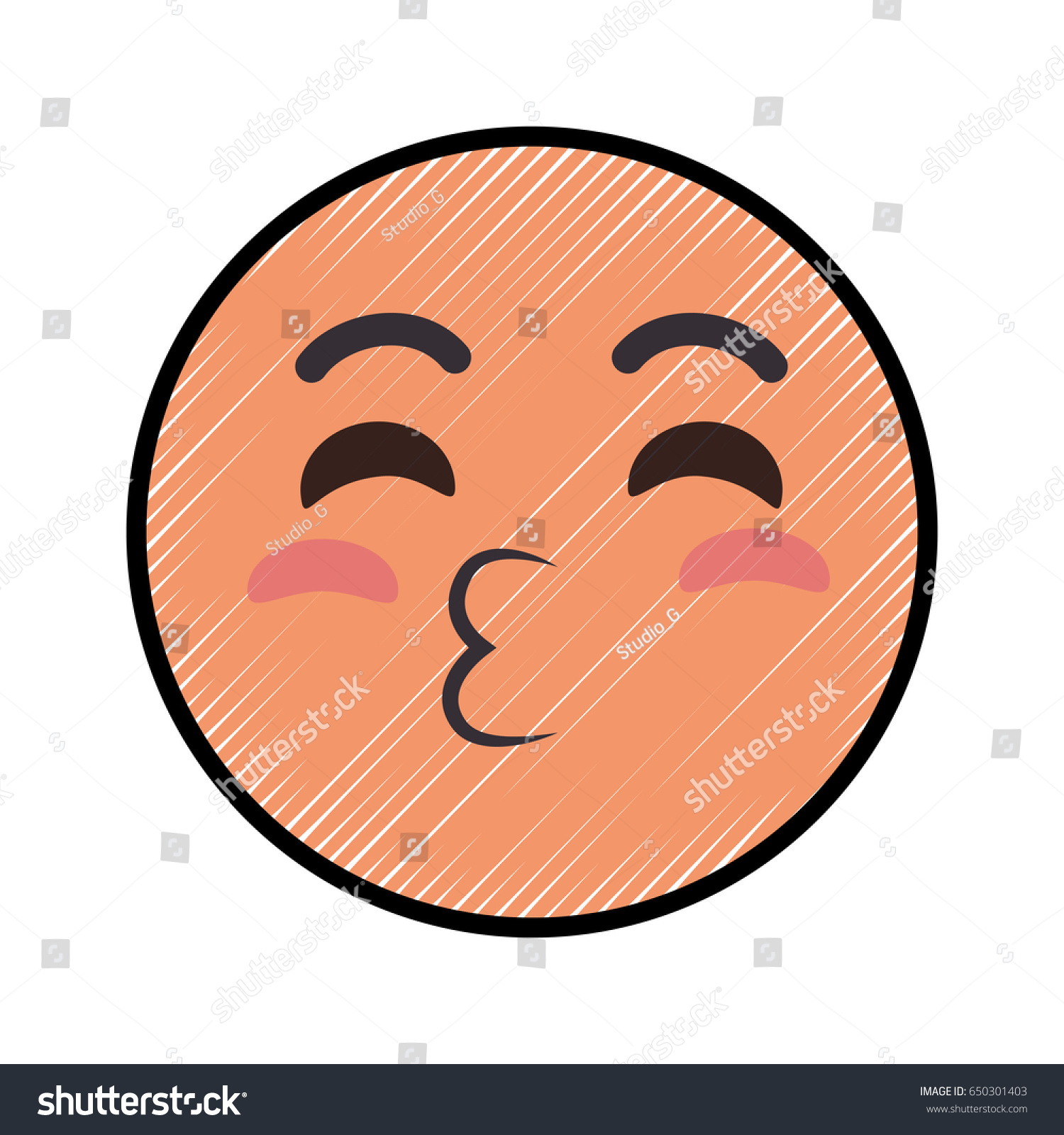 Smiley Cartoon Childish Stock Vector (Royalty Free) 650301403 ...