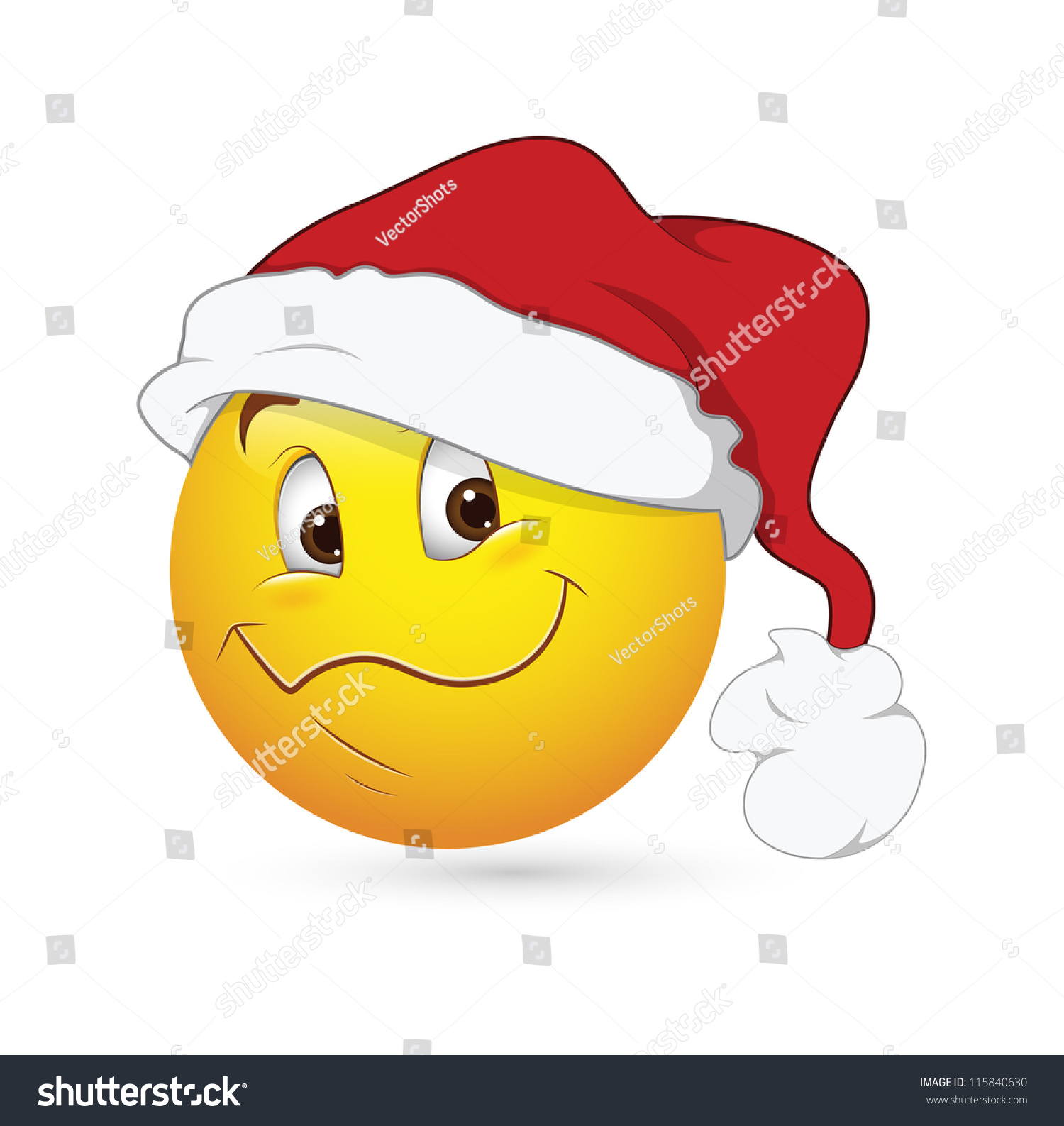 Smiley Emoticons Face Vector Christmas Expression: เวกเตอร์สต็อก (ปลอด ...