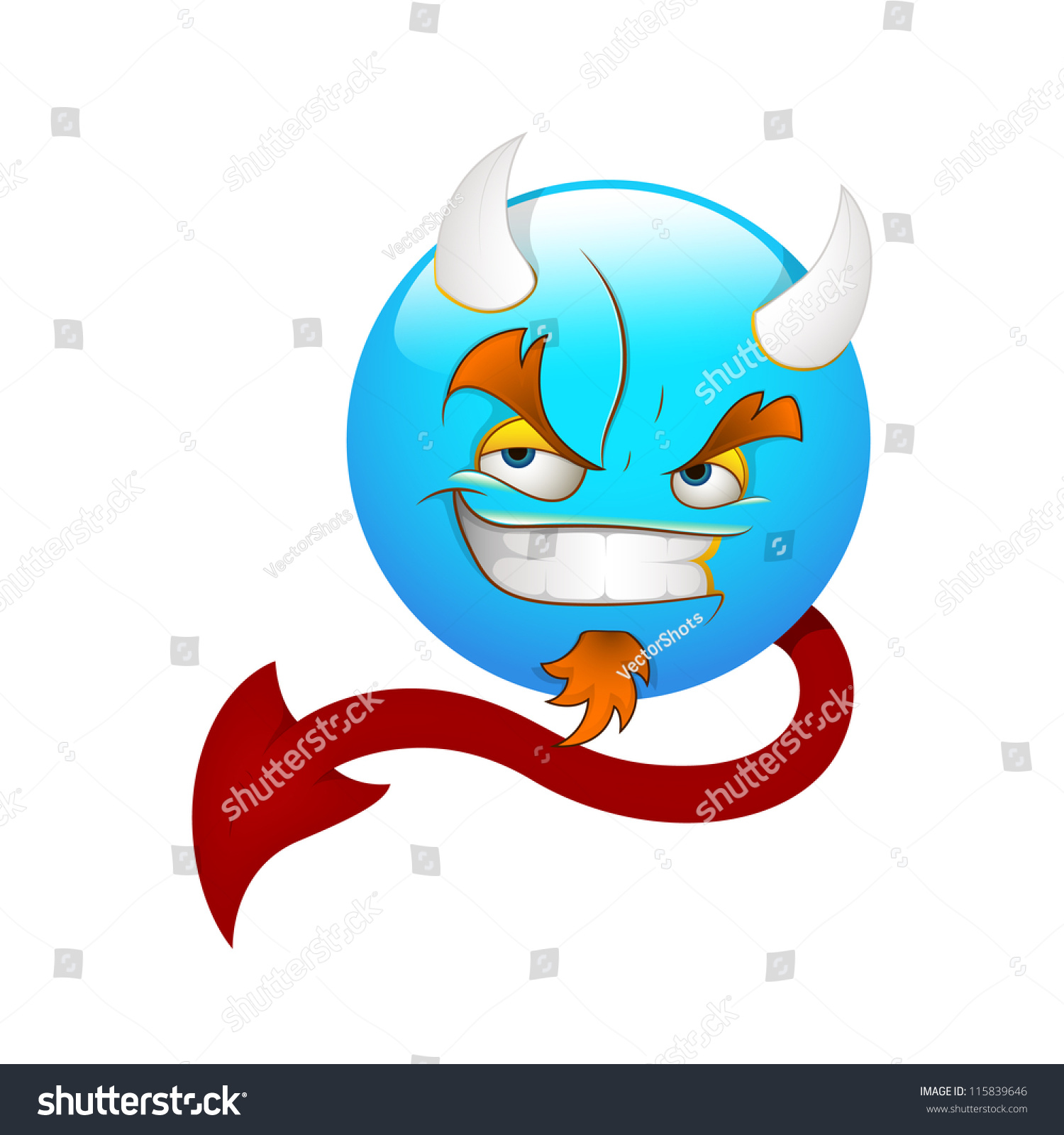 Smiley Emoticons Face Vector Evil: vetor stock (livre de direitos ...