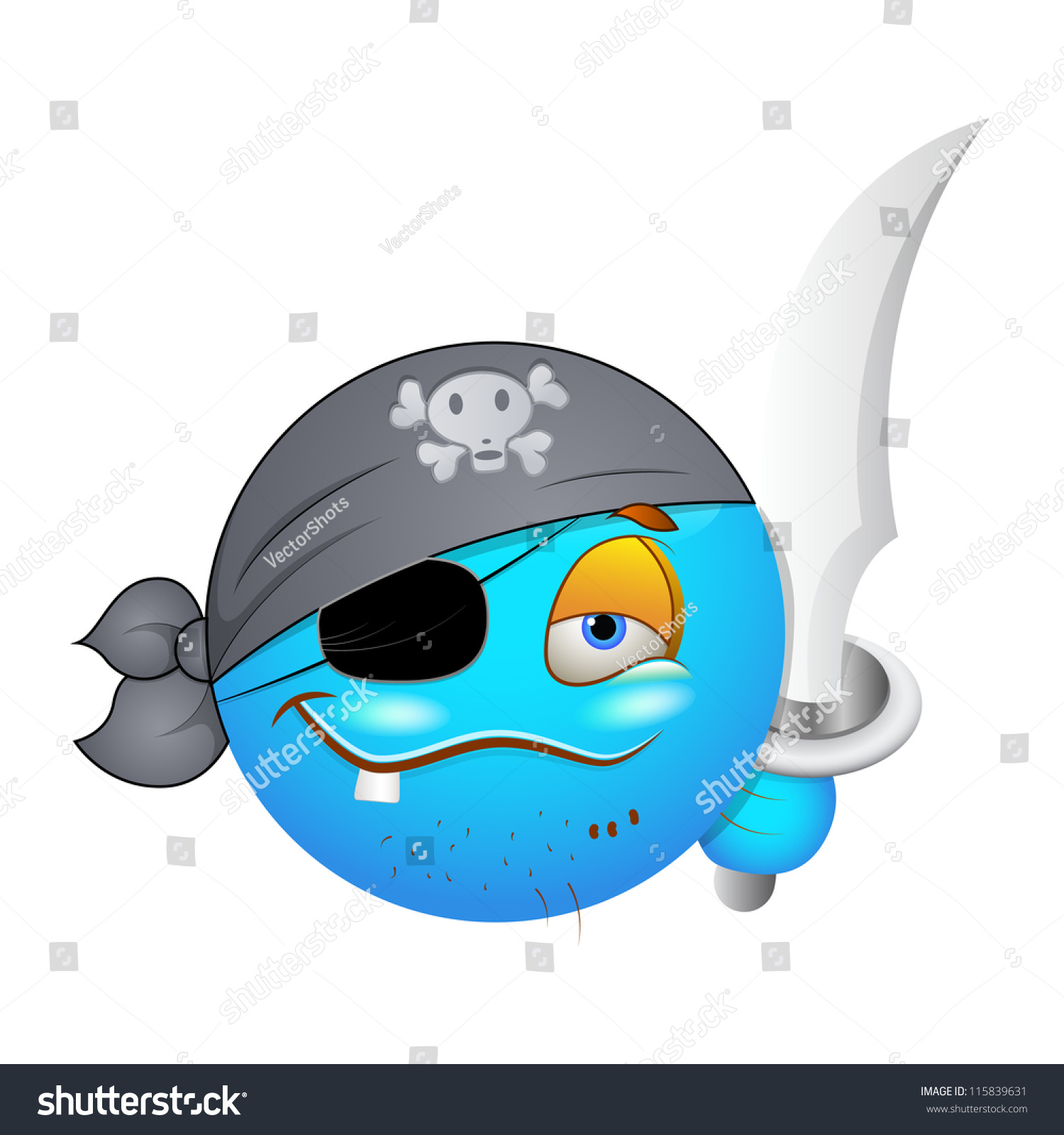 Smiley Emoticons Face Vector Pirate 库存矢量图（免版税）115839631 | Shutterstock