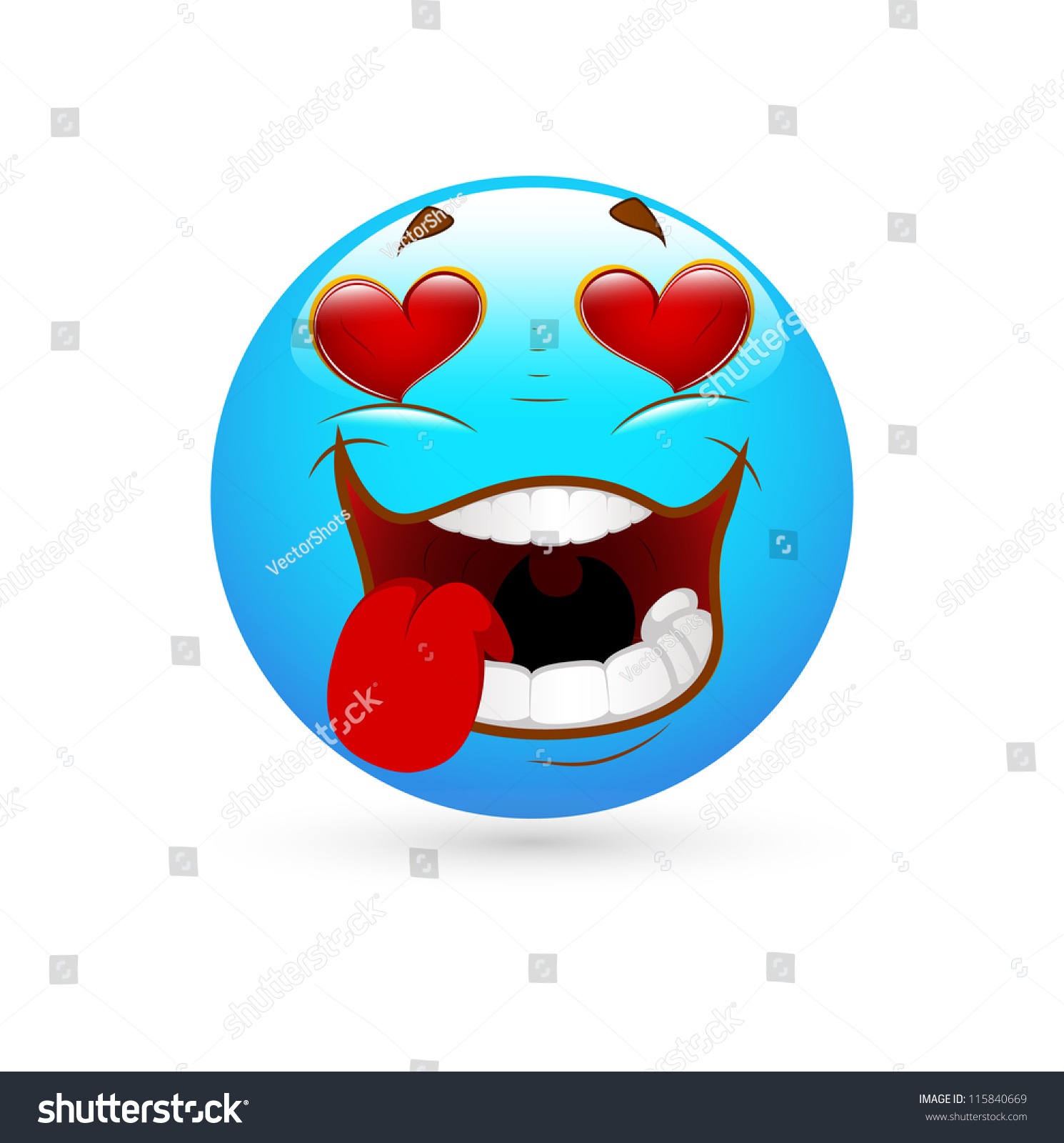 Smiley Emoticons Face Vector Romantic Stock Vector (Royalty Free) 115840669
