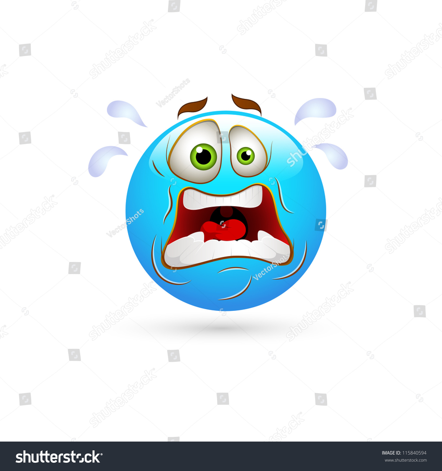 Smiley Emoticons Face Vector Shocked Stock Vector (Royalty Free) 115840594
