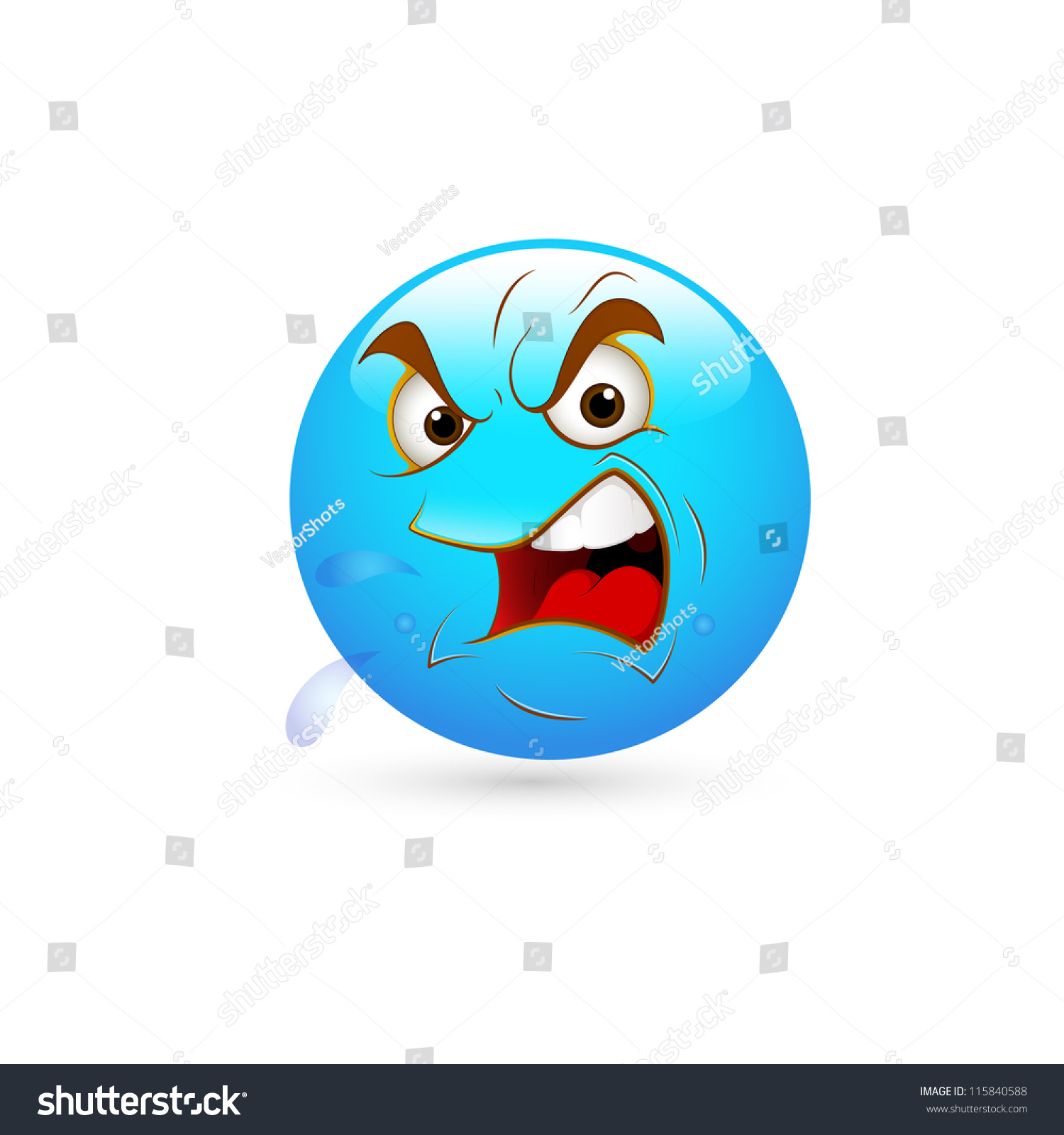 Smiley Emoticons Face Vector Shout: vector de stock (libre de regalías ...